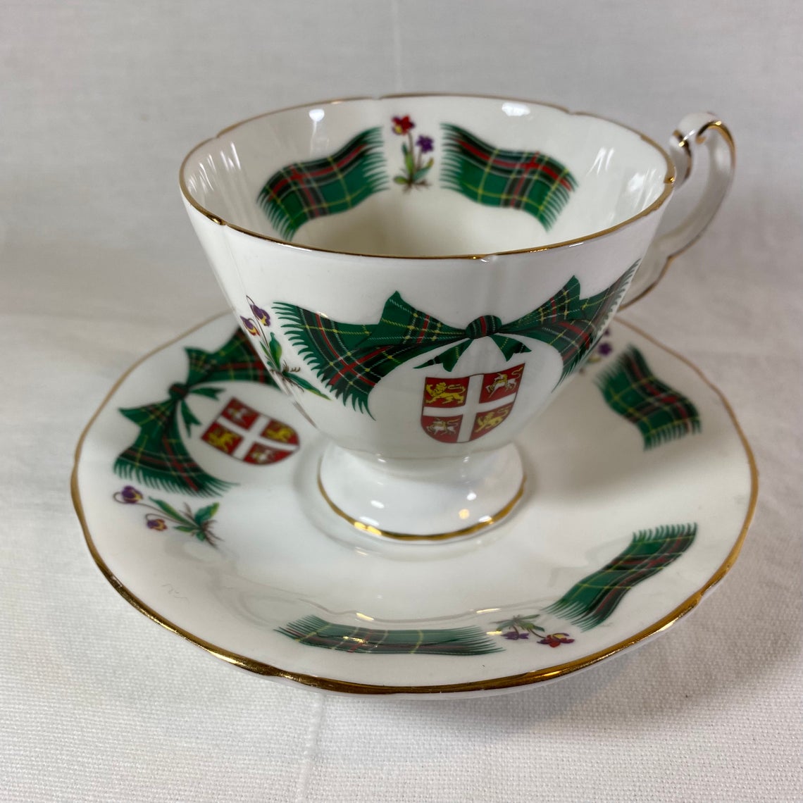 Newfoundland Tartan China Tea Cup And Saucer - NEWFOUNDLAND BUZZ