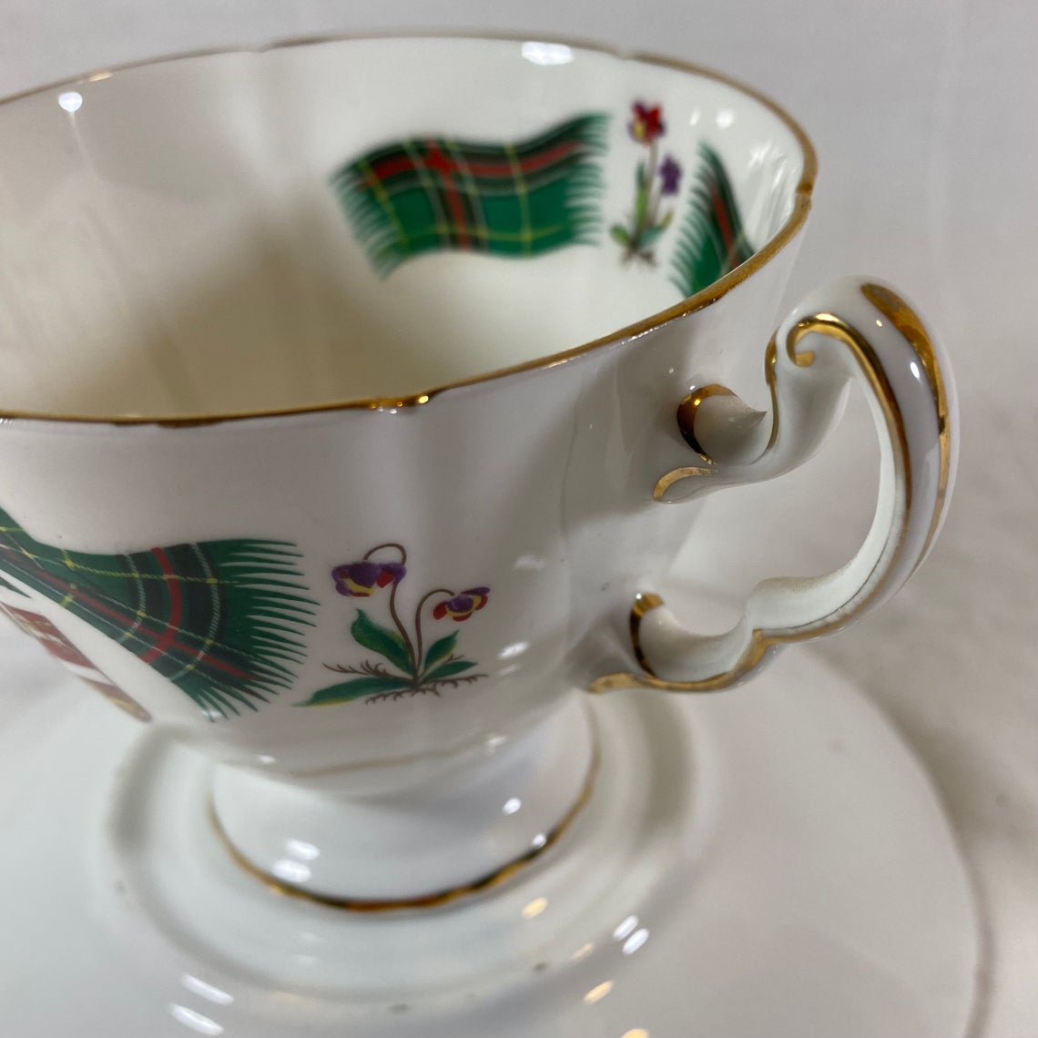 Newfoundland Tartan China Tea Cup And Saucer - NEWFOUNDLAND BUZZ