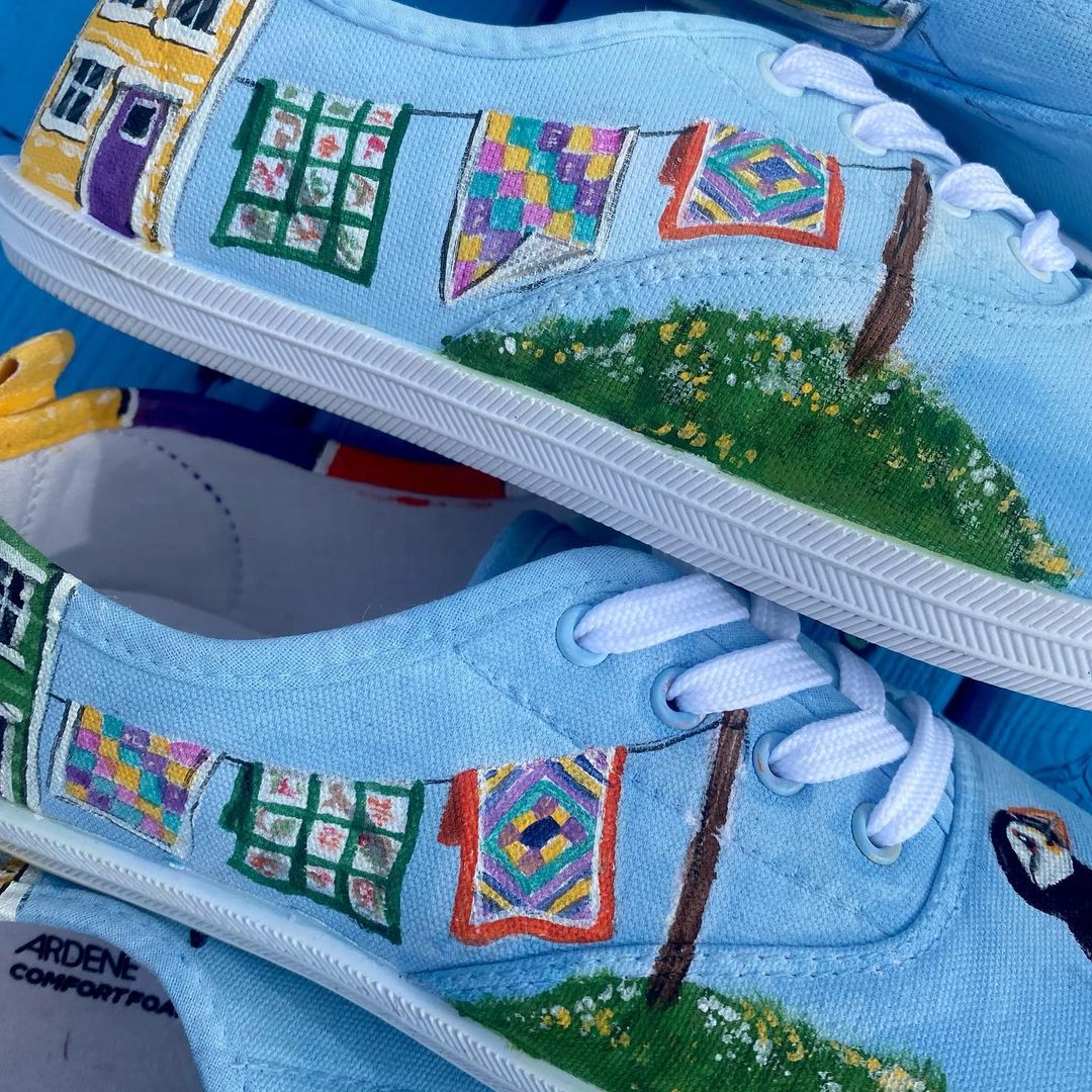 Newfoundland Themed Shoes From Saltwater Studio - NEWFOUNDLAND BUZZ
