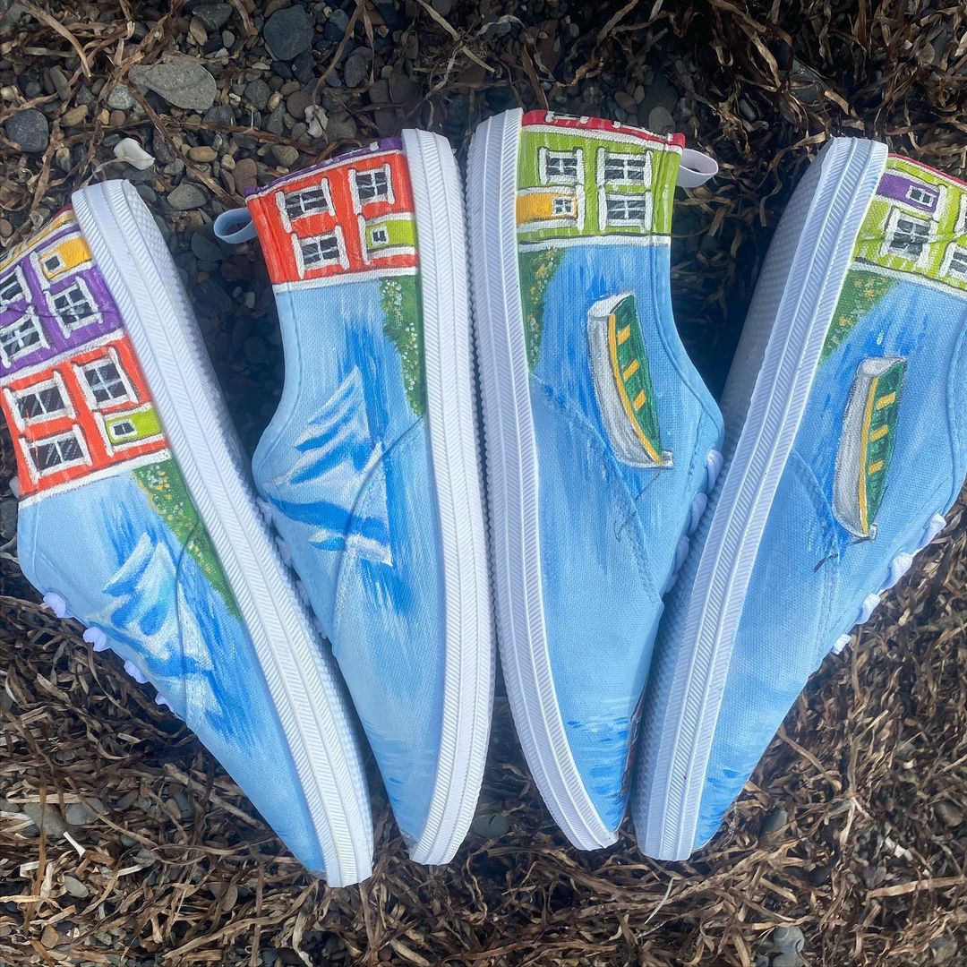 Newfoundland Themed Shoes From Saltwater Studio - NEWFOUNDLAND BUZZ