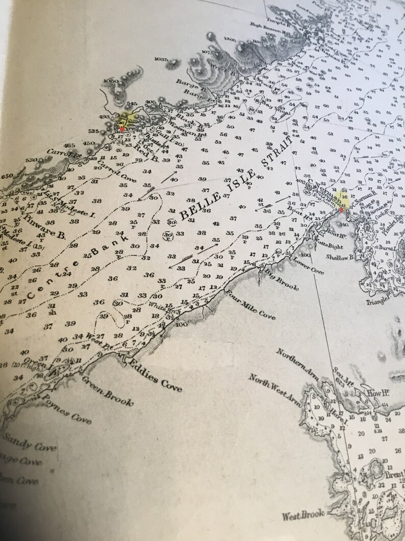 1910 Map Of Newfoundland North - NEWFOUNDLAND BUZZ