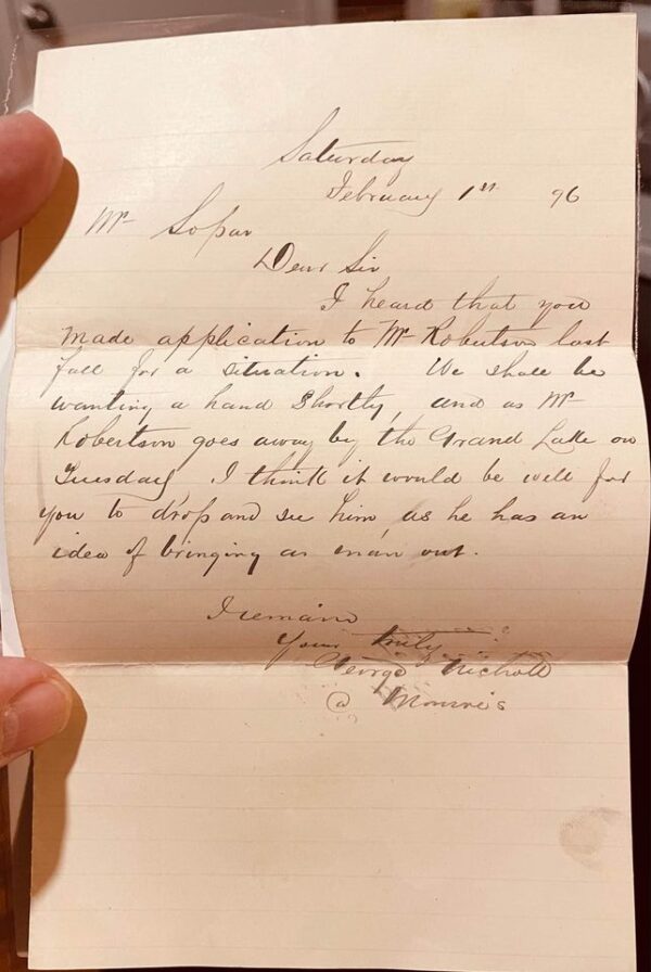 Antique Letter Written In 1896 - NEWFOUNDLAND BUZZ